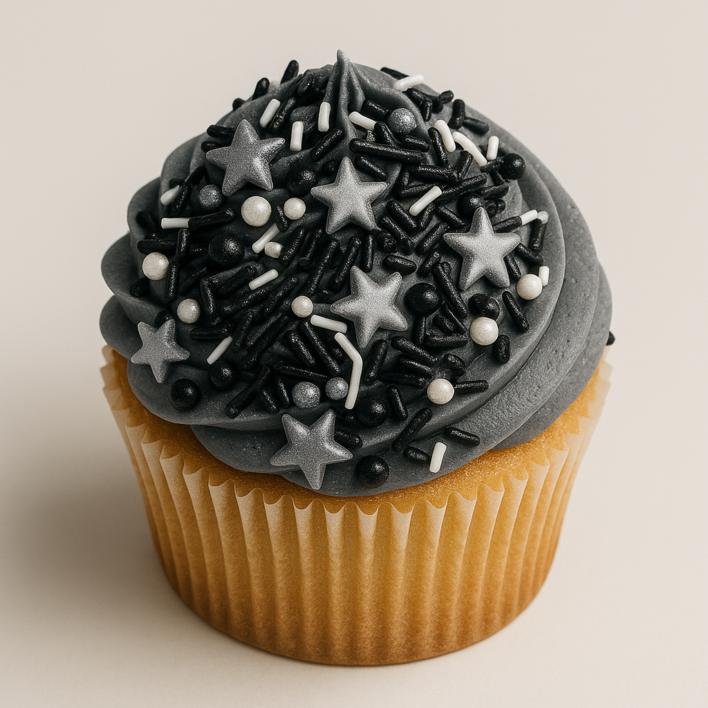 Edible Decorating Sprinkles: Midnight - Silver & Black Assorted ...